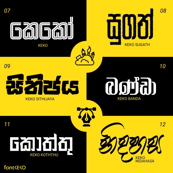 KEKO 18 FONT COLLECTION - KEKOFONT